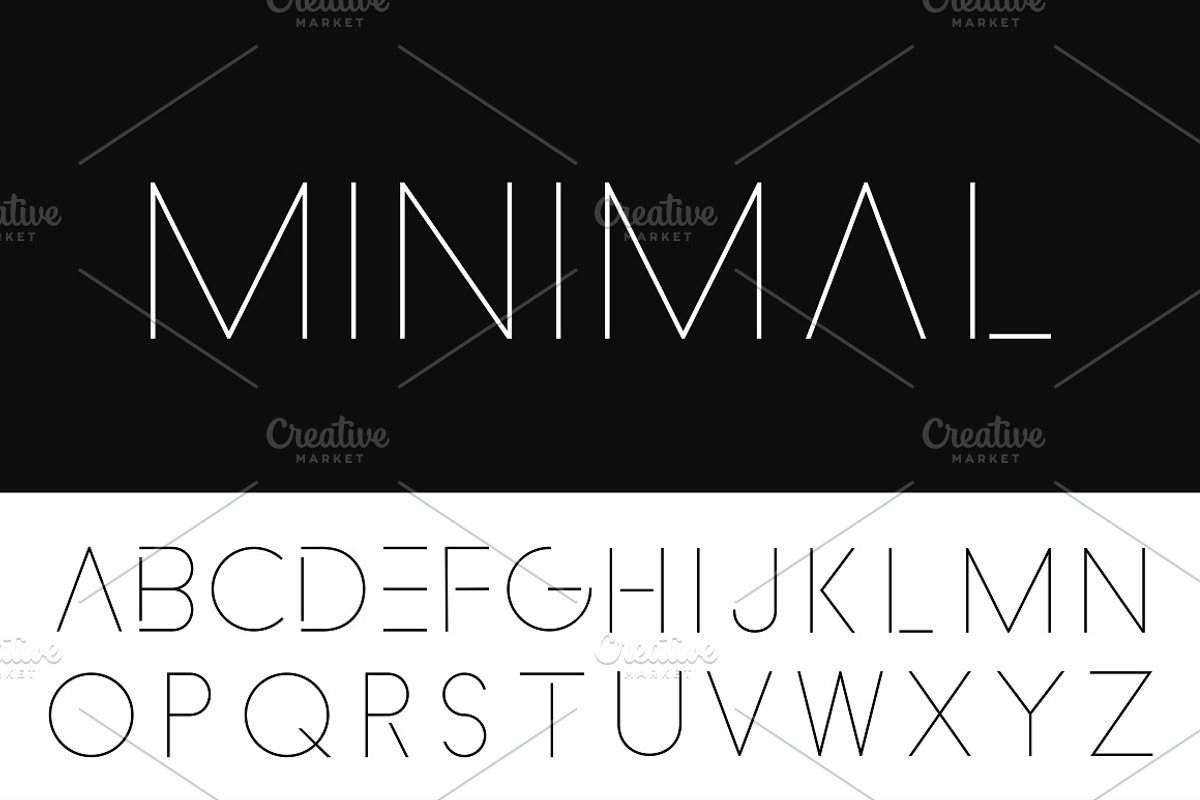 Minimalistic Letters. Thin design., an Object Graphic by ExpressShop