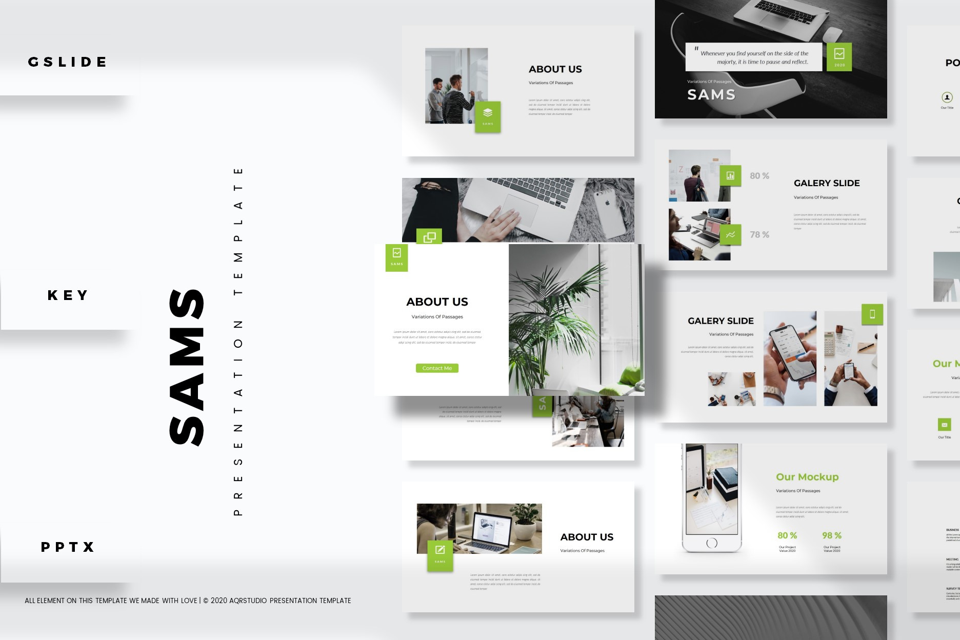 Sams - Presentation Template, a Presentation Template by AQR Studio | Creative Market