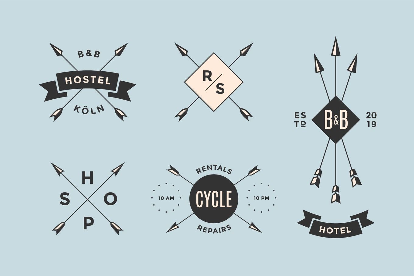 Set of emblem, label and design elements, a Work Illustration by Foxys ...