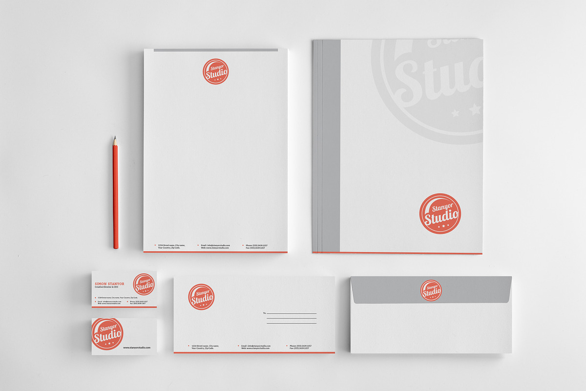 Stationery set V2, a Stationery Template by GraphicsEgg