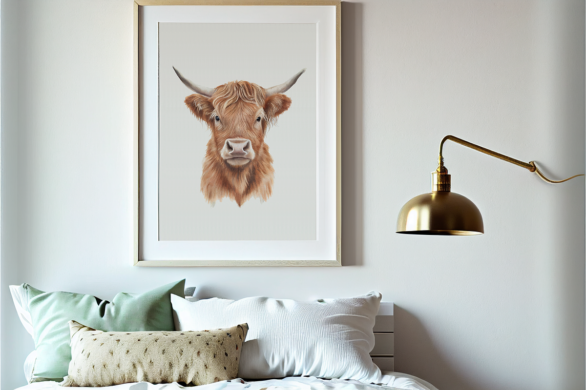 Highland cattle Printable poster, an Animal Illustration by ...