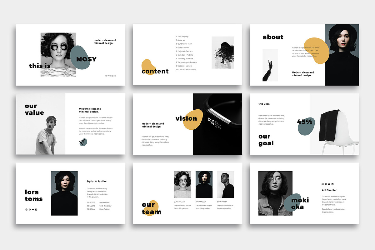 MOSY - Modern Google Slides Template, a Presentation Template by PixaSquare