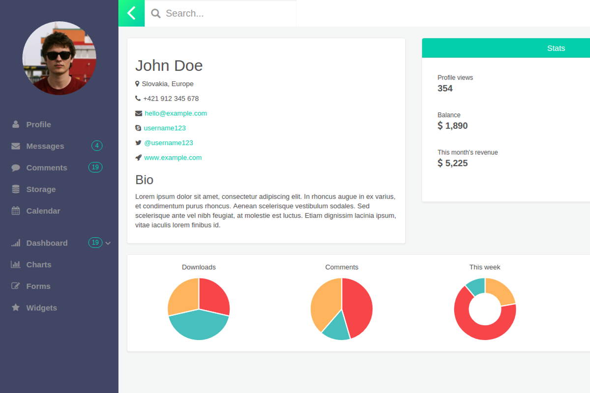 Meteorboard - ReactJS Admin Theme, a Bootstrap Template by Michal's shop
