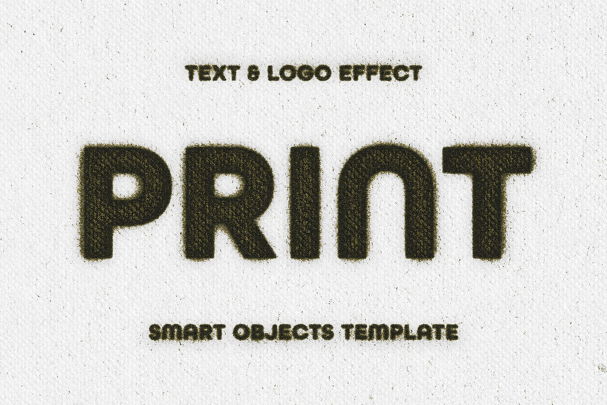 Dirty Print Text & Logo Effect, a Layer Style Add-On by Design Squad