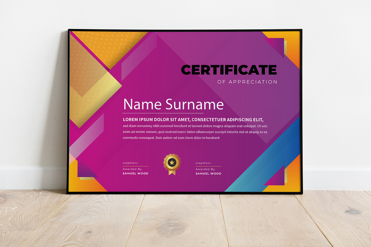 Abstract Certificate Design Template, a Stationery Template by ZAAS