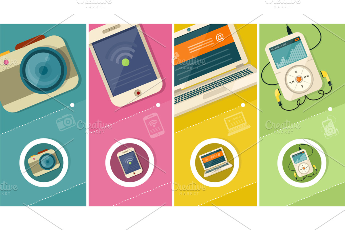 Set of display laptop computer, a Graphic by robuart
