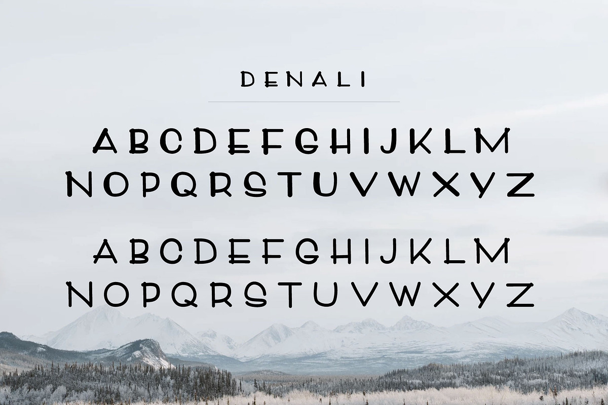 Denali Font, Illustrations, & Logos!, a Serif Font by Midnight Grim