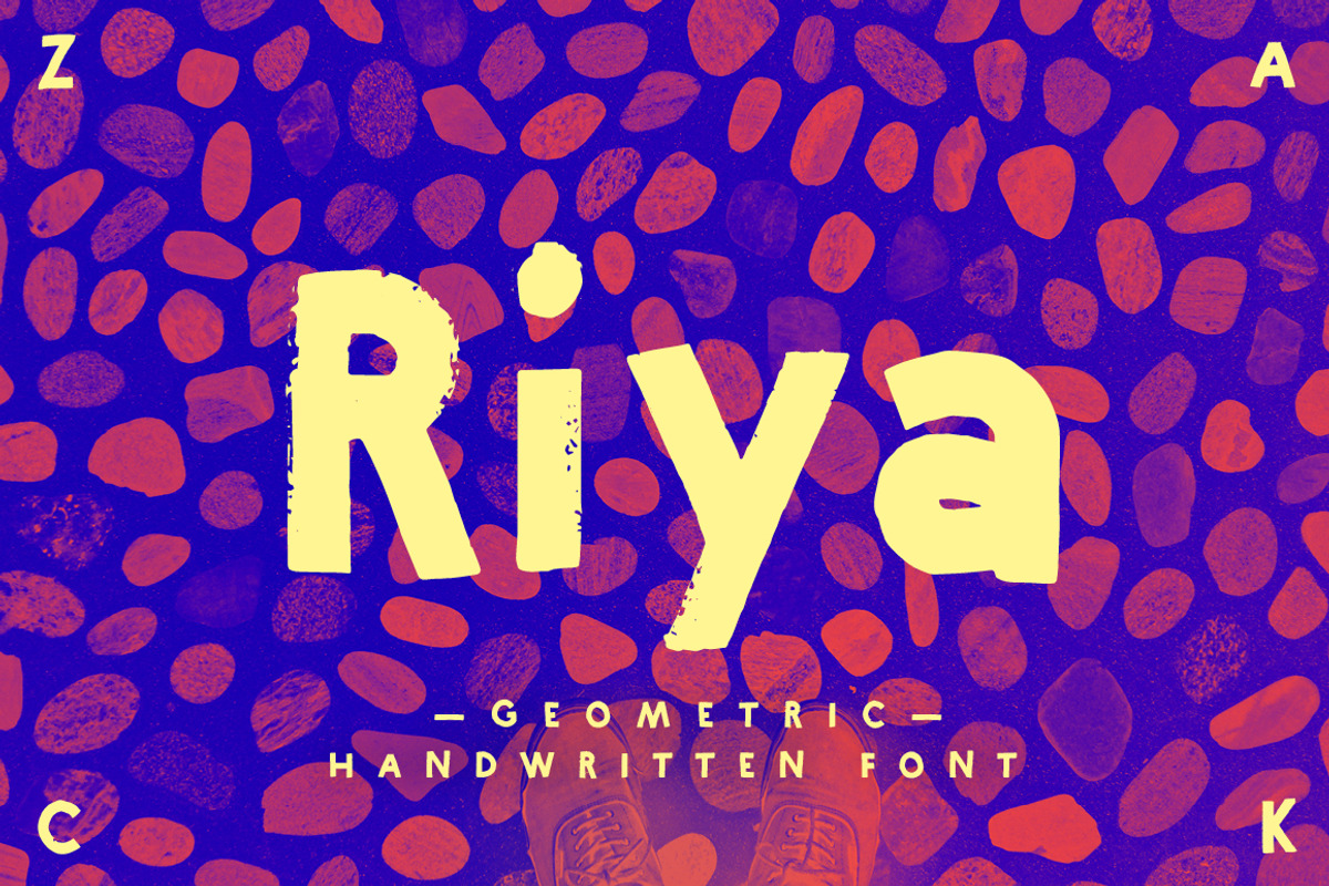 Riya – Geometric Handwritten Font, a Sans Serif Font by Studio ZACK