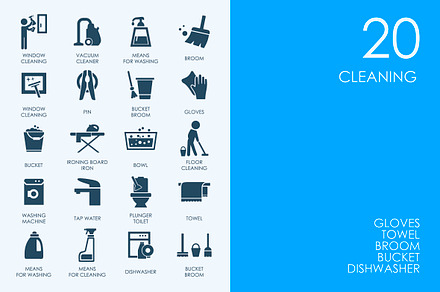 Cleaning icons, an Icon by Palau