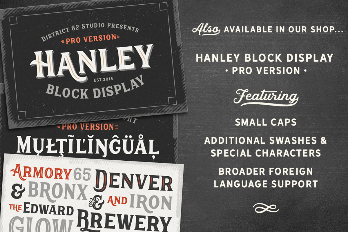 Hanley Rough Font Collection, a Script Font by DISTRICT 62 STUDIO