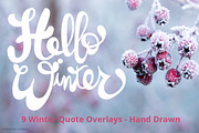 Winter Text Overlays Hand Lettered, an Object Graphic by Porter Fig