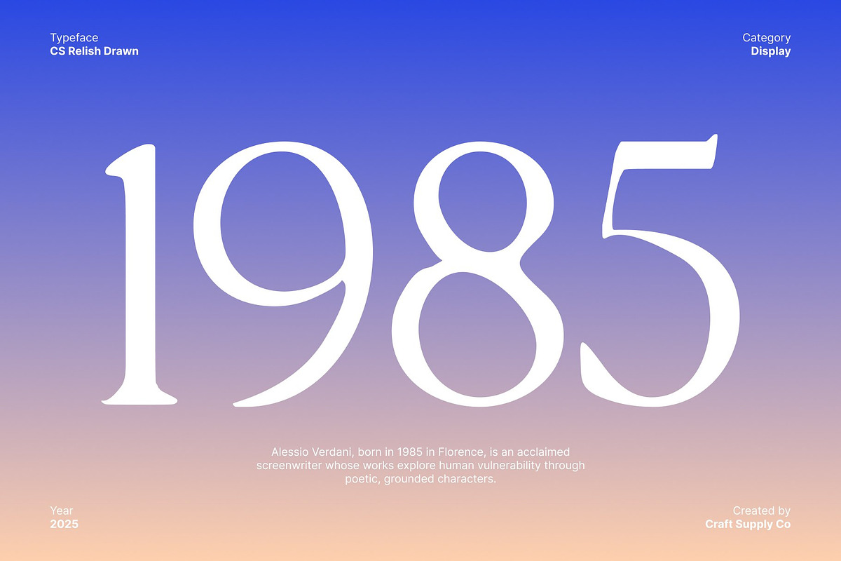 CS Relish Drawn – Chic Serif Font