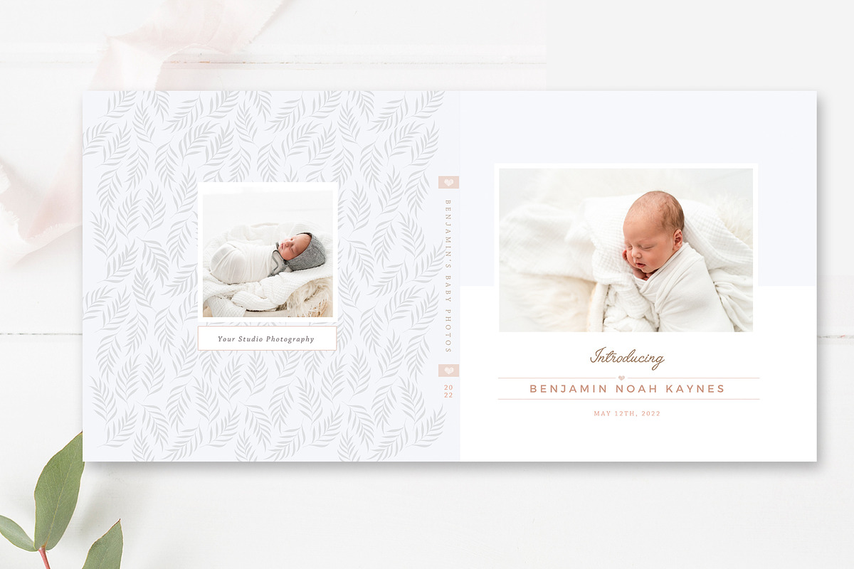 Baby Photo Album Cover PSD, a Stationery Template by By Stephanie Design
