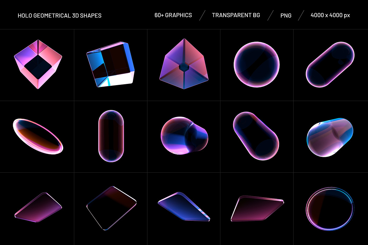 60+ Geometrical 3D illustrations, an Object Graphic by assetpro.design