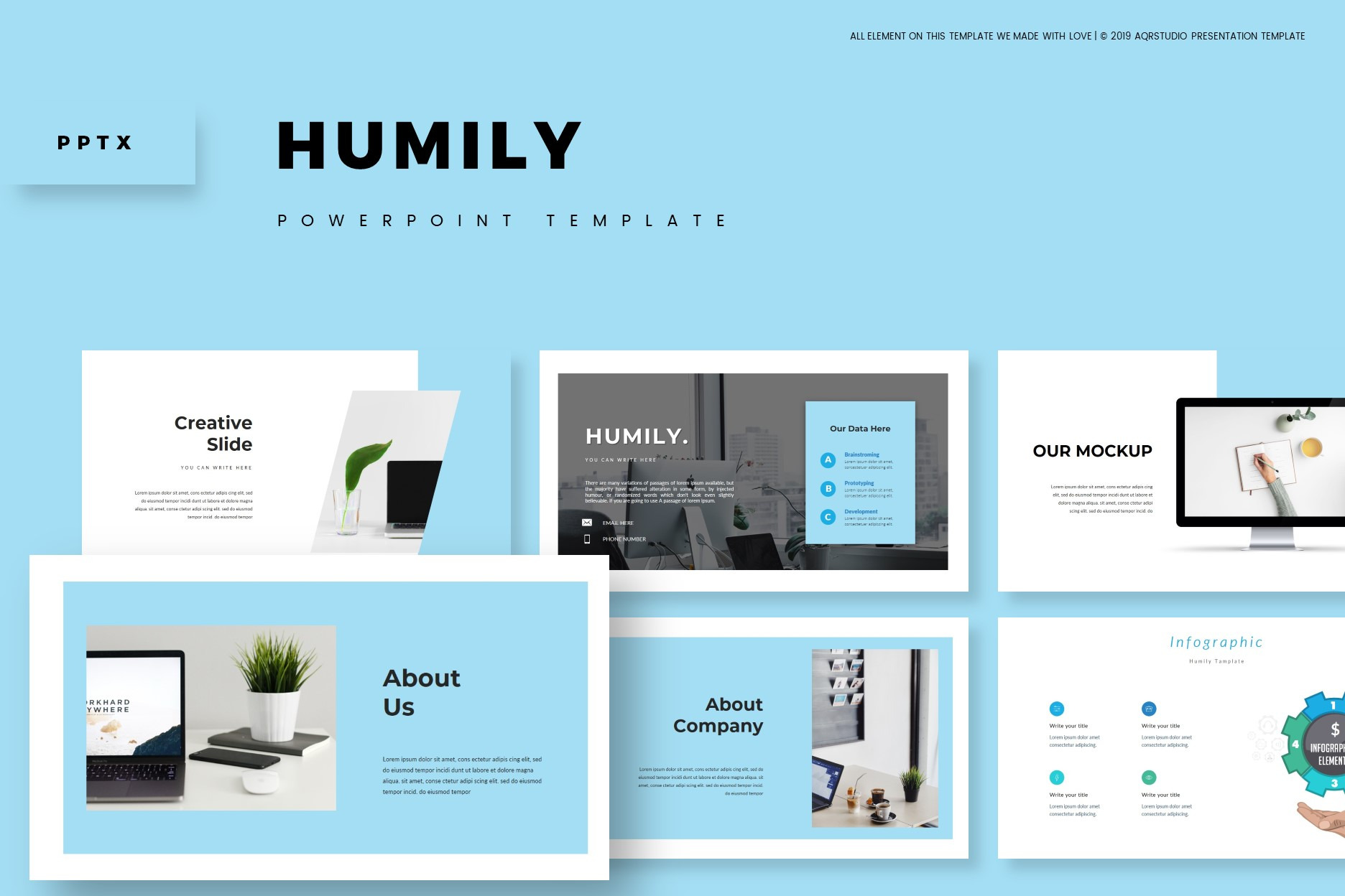 Humily - Powerpoint Template, a Presentation Template by AQR Studio