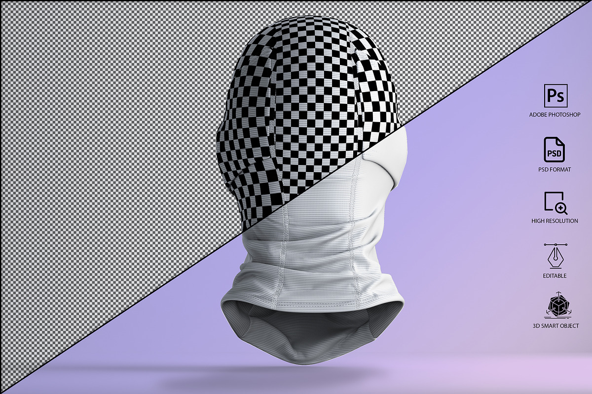 Balaclava Mask Mockup, a Hat Mockup by GraphicVil