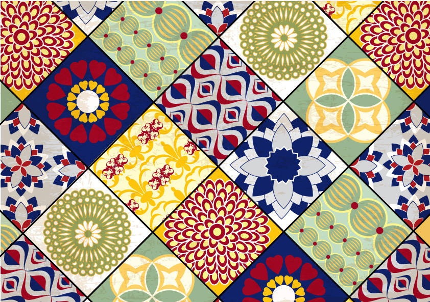 tile pattern vector, a Decorative Illustration by lyeyee