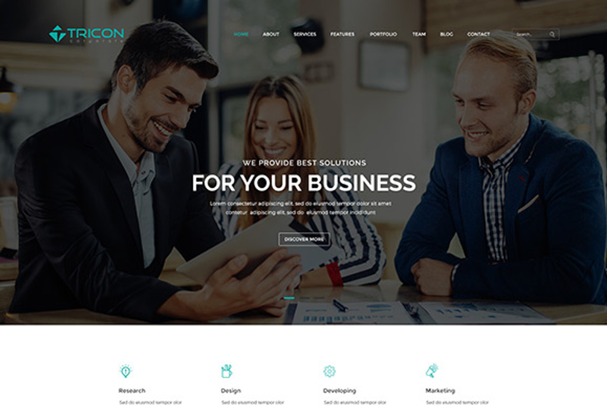 Consulting Business HTML Template, a Bootstrap Template by HasThemes