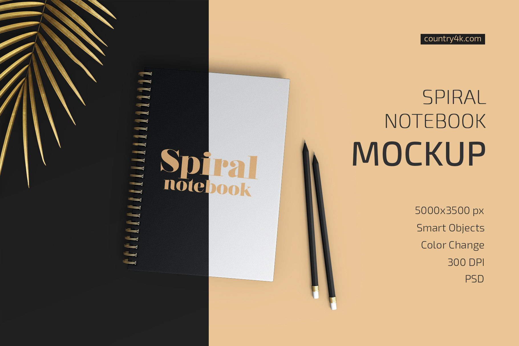 Spiral Notebook Mockup