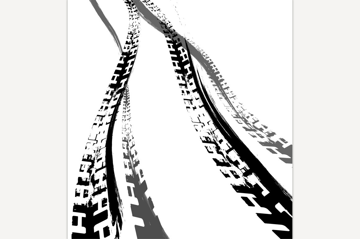 Tire Track Road, a Texture Illustration by Anna's Shop