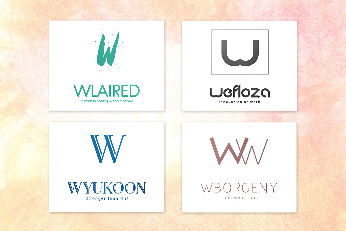 20 W Letter Alphabetic Logos, a Branding & Logo Template by AN ...