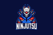 Ninjutsu E-sport Logo Template, a Branding & Logo Template by Mightyfire