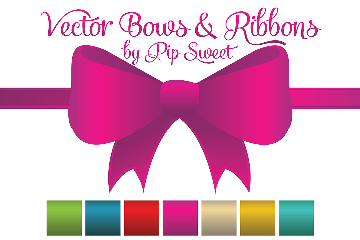 Vector Bows & Ribbons, an Illustration by Pip Sweet