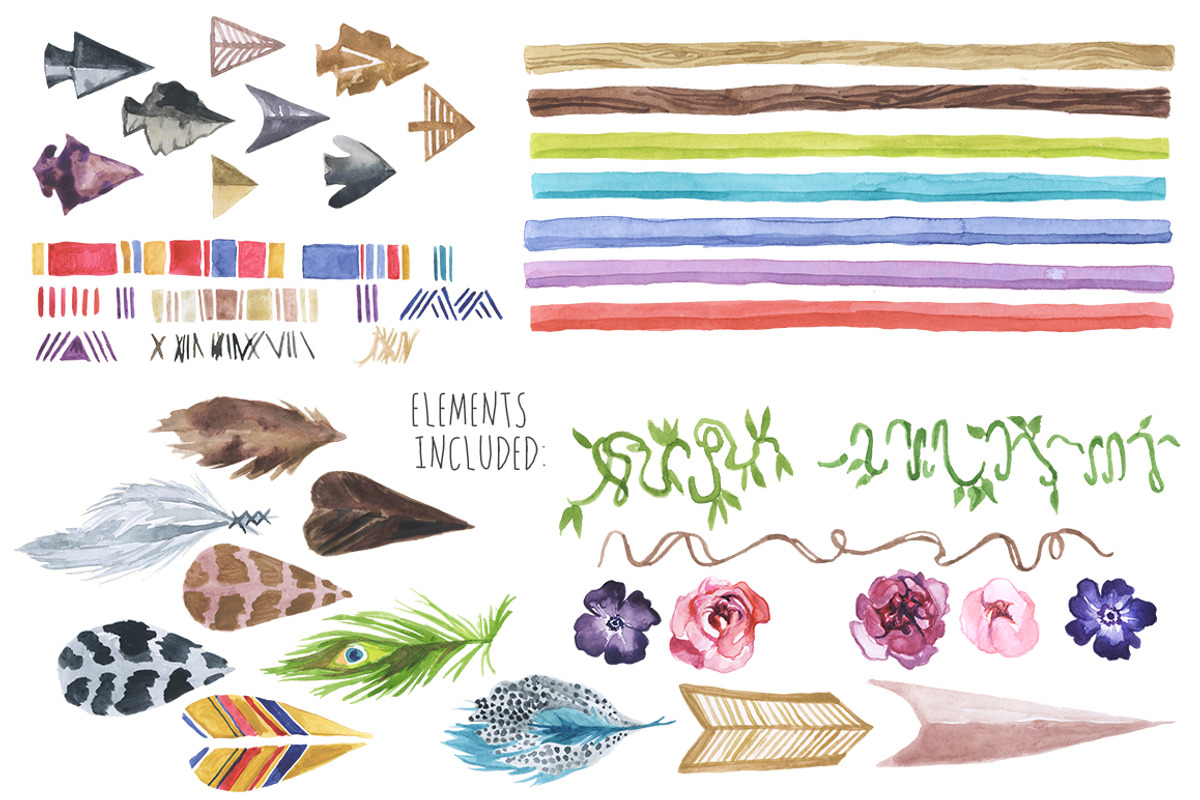 Create Your Own Watercolor Arrows, an Illustration by Digital Press ...