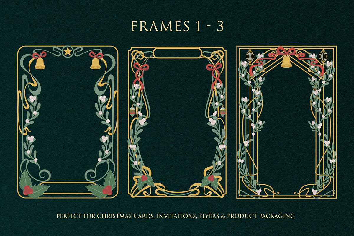 Christmas Borders & Frames, an Object Graphic by DesignerCandies