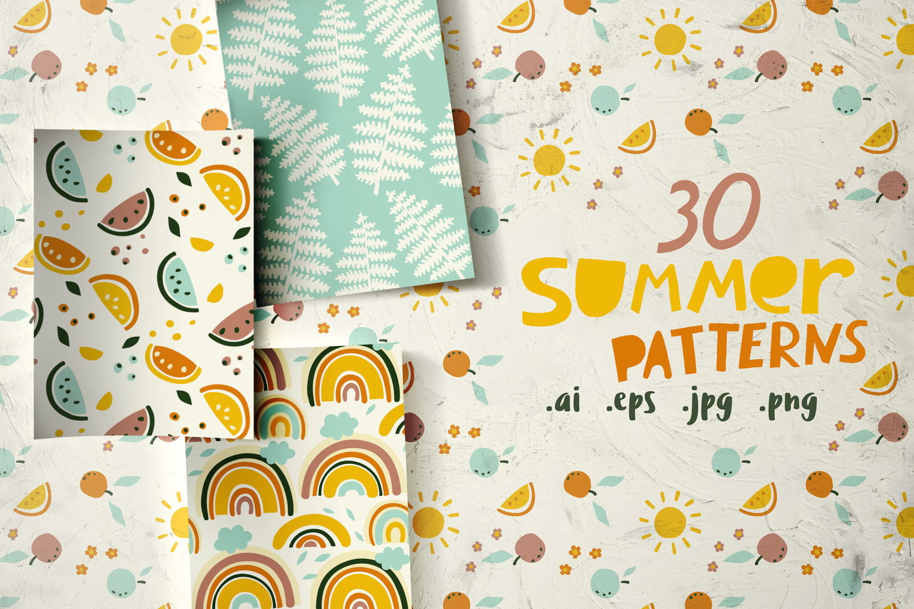 Summer patterns, a Pattern Graphic by pineart