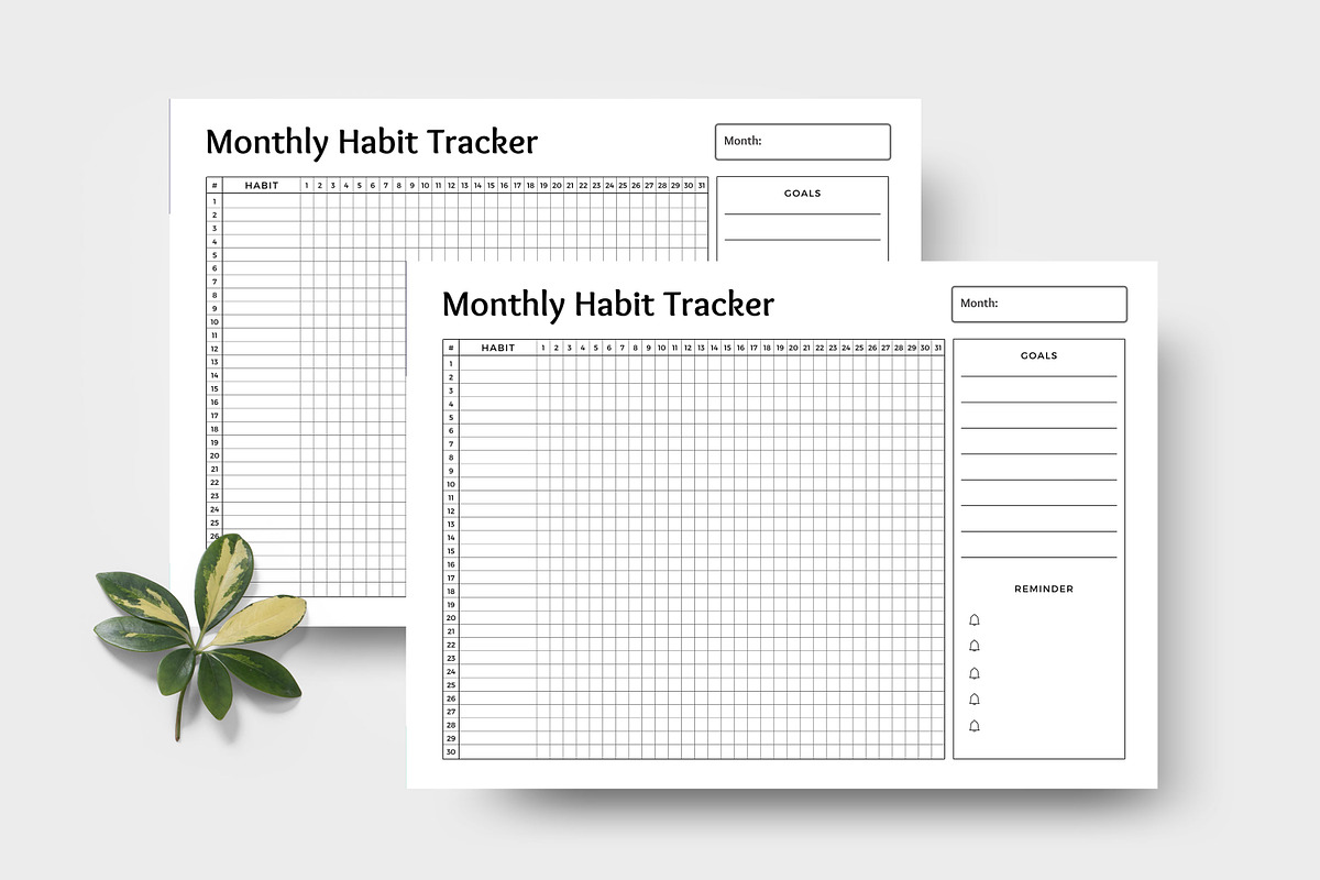 Editable Canva Monthly Habit Tracker, a Stationery Template by Ultimate ...