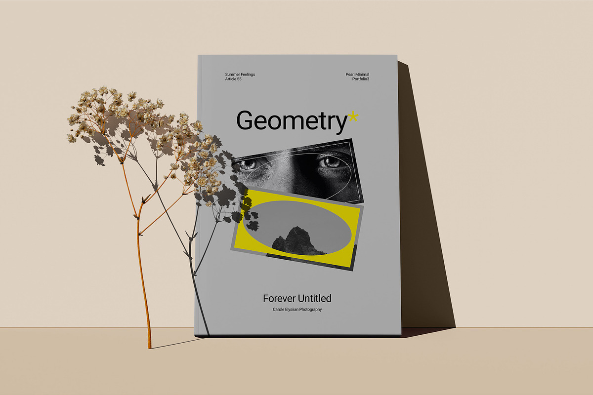 Geometry-magazine mockup kit, a Print Template by Creatoom