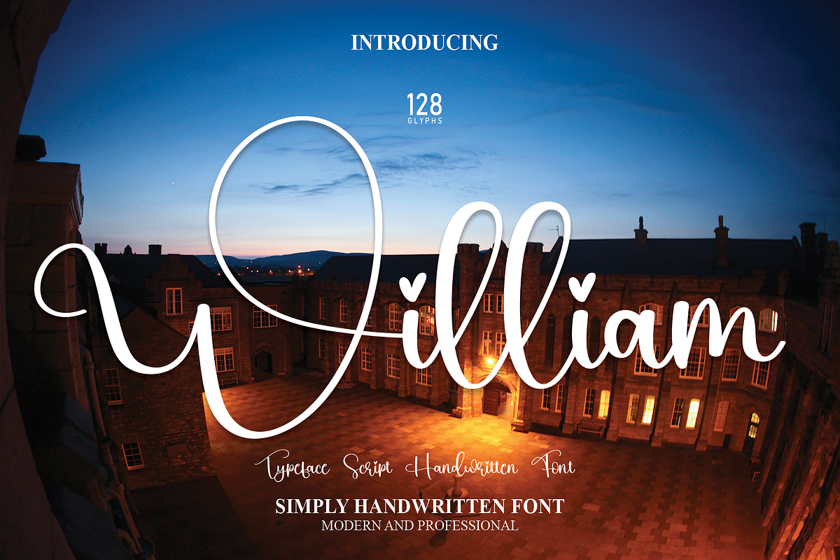 William | Script Font, a Script Font by Scratchones | Creative Market