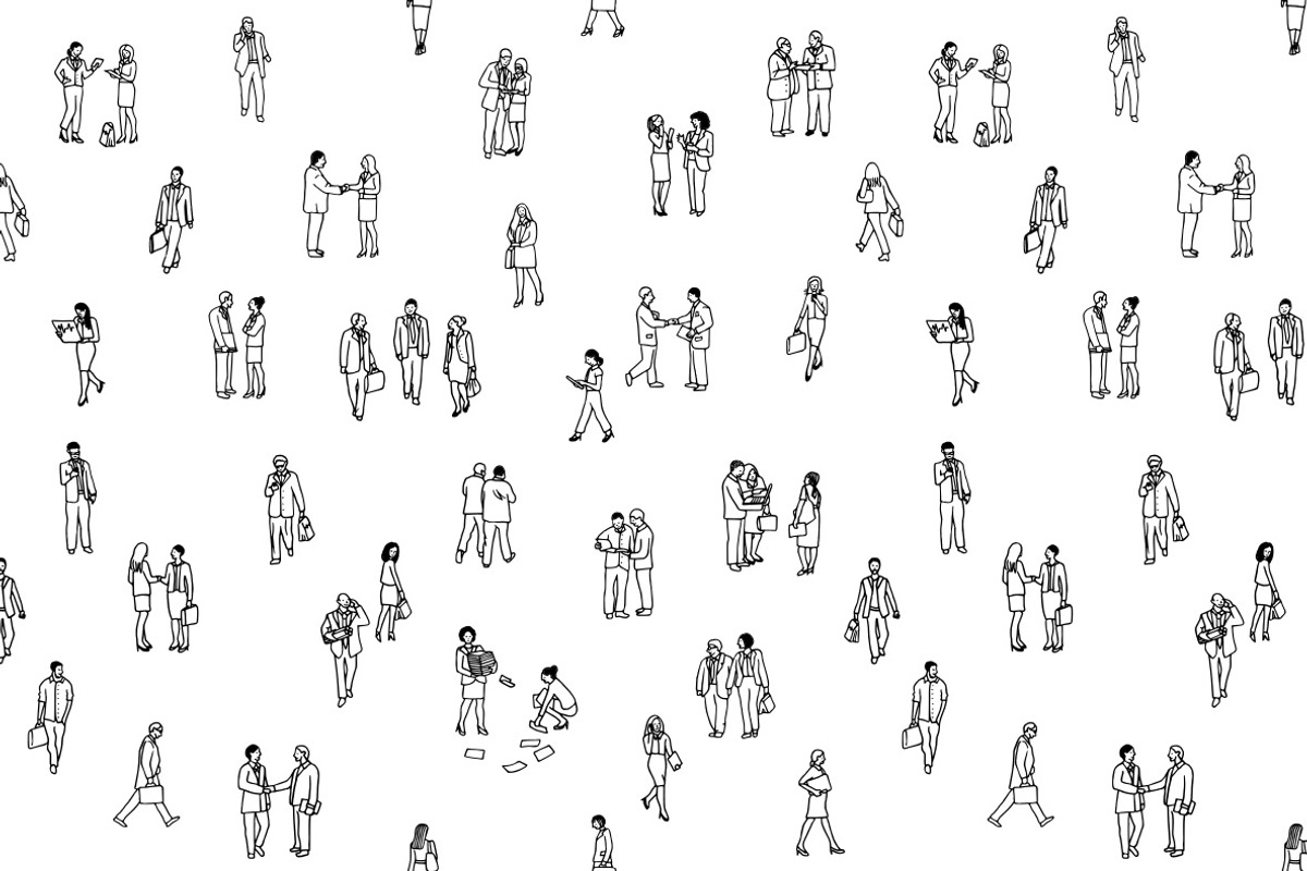 Tiny Business People - Hand Drawn, a Person Illustration by Franzi draws