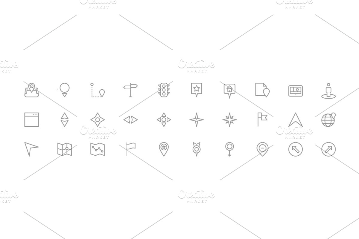 75+ Navigation Vector Icons, an Outline Icon by Vectors Market