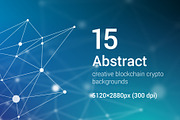 15 Blockchain Backgrounds Set 1, a Texture Graphic by karetniy