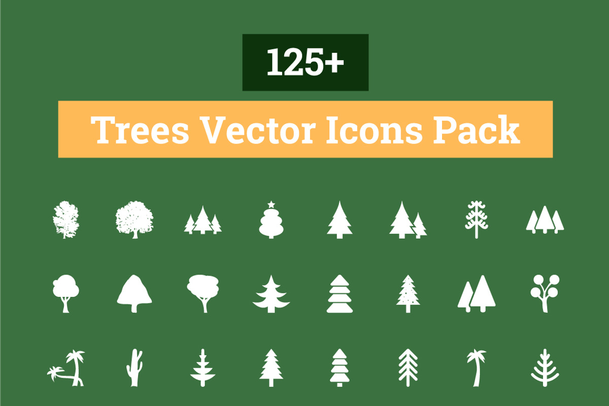 125+ Trees Vector Icons Pack, an Icon by Creative Stall