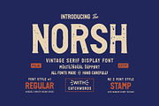 NORSH - A Vintage Display Font, a Serif Font by NFLNI