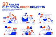 Set of 20 Modern Flat Design Concept, an Education Illustration by ...