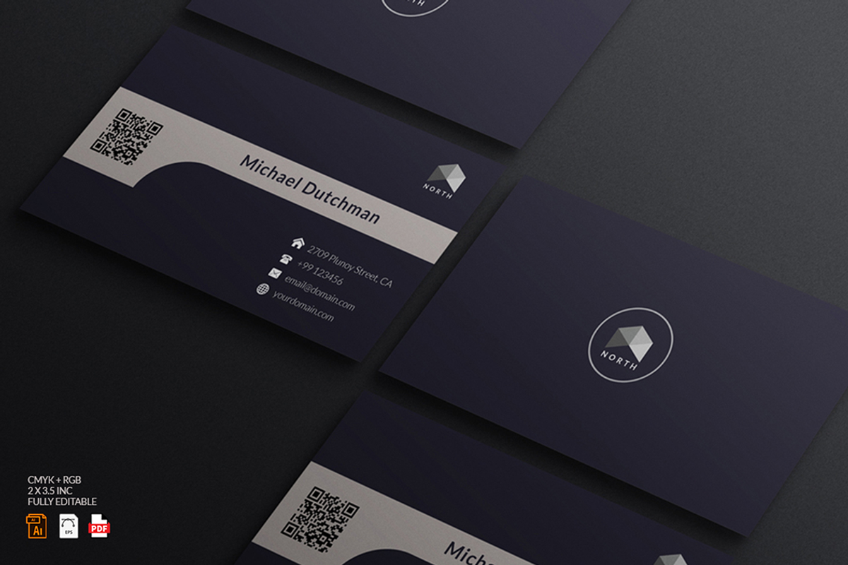 Horizontal Luxury Business Cards