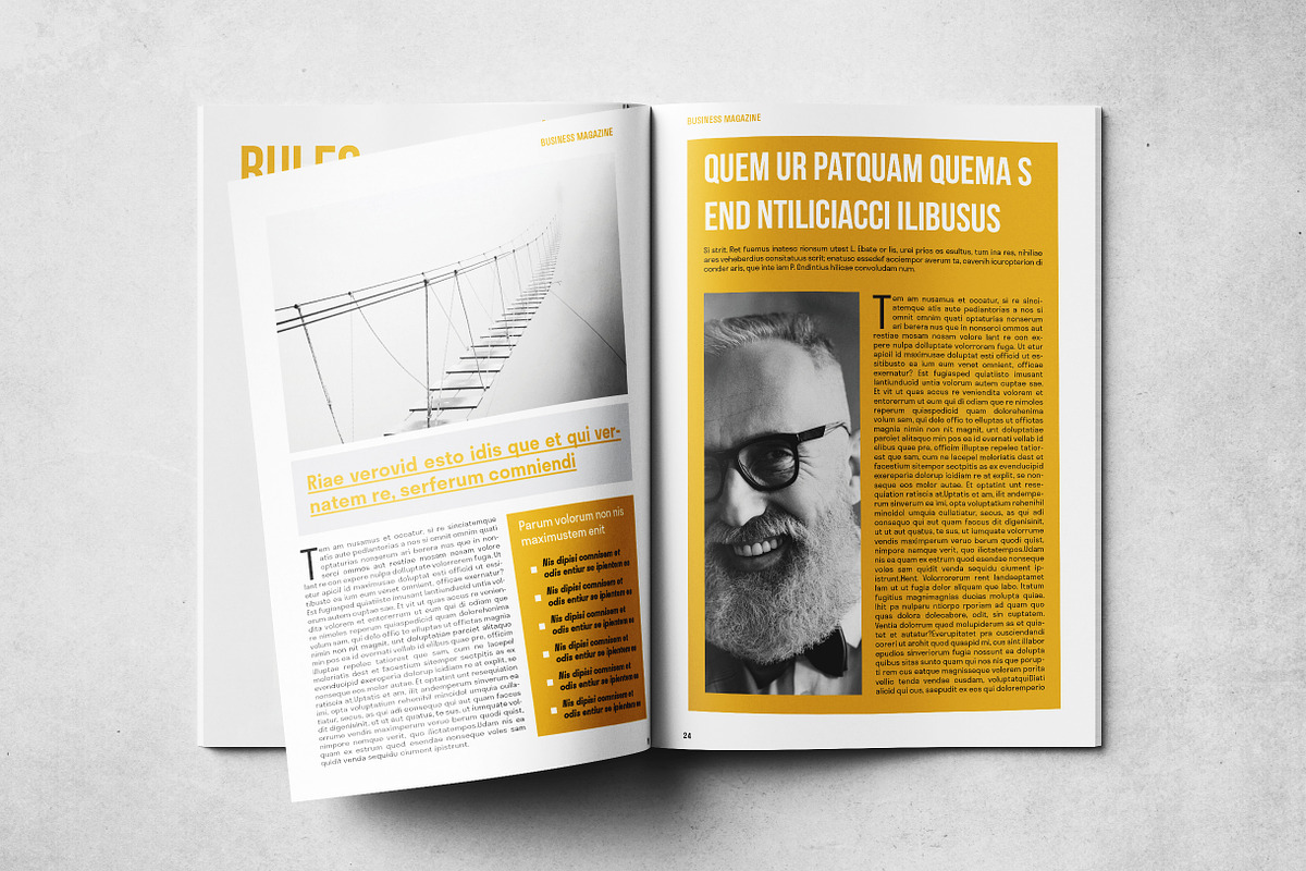 Business Magazine Layout, a Magazine Template by Grkic Creative