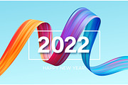 Calendar header 2022 number on, a Texture Illustration by Vik_Y Vector ...