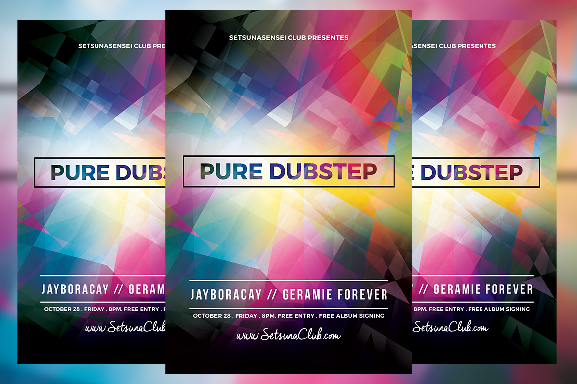 Pure Dubstep Flyer, a Flyer Template by KiraYamato Design Studio
