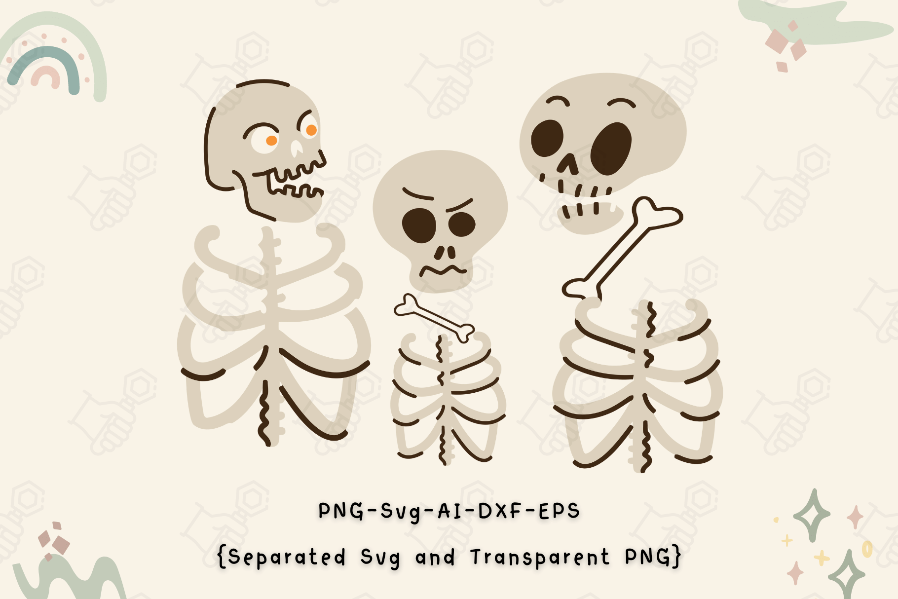 Skeleton Vector, Skeleton Ghost Svg