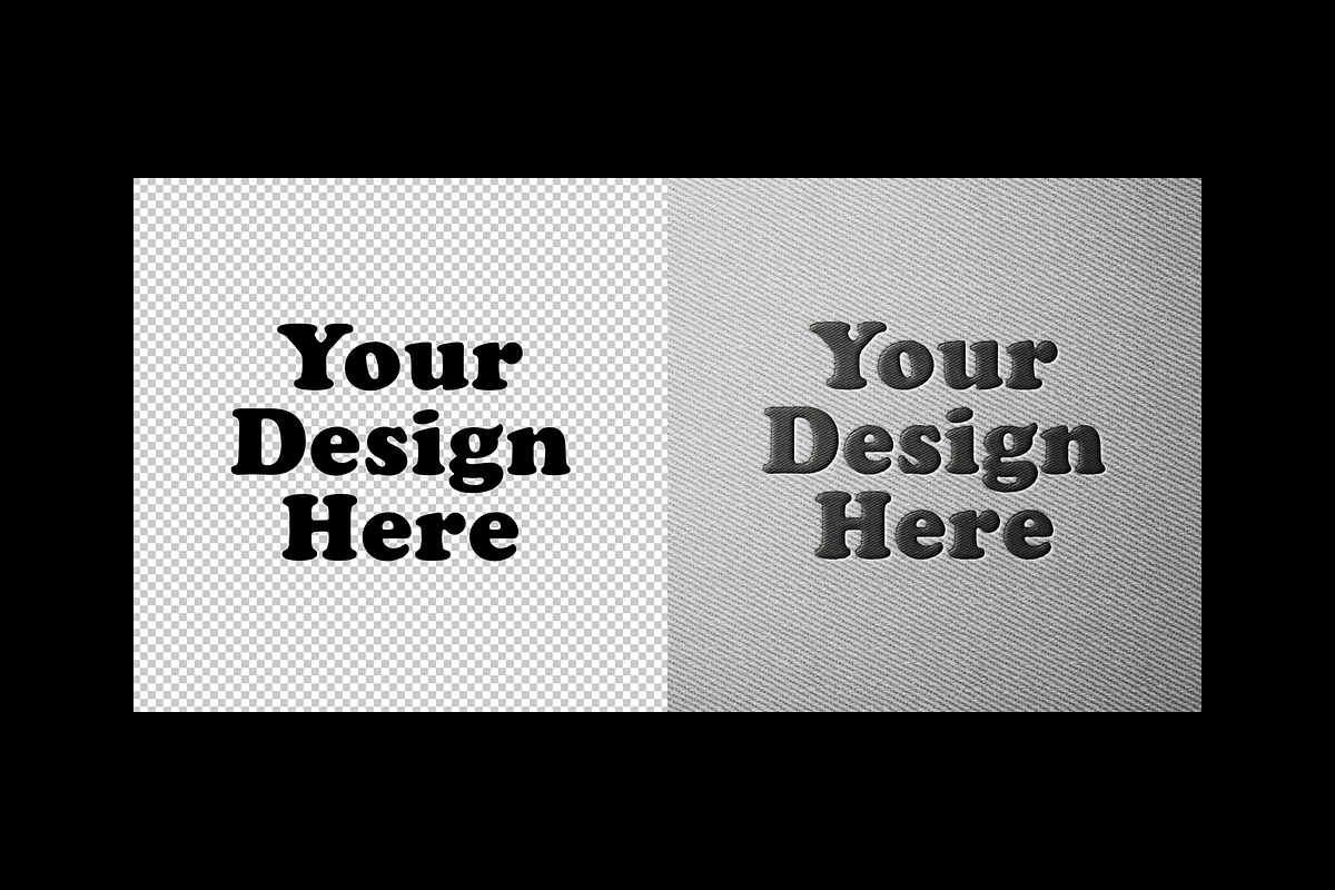 Black Stitching Embroidery Mockup, a Mockup by Design Squad