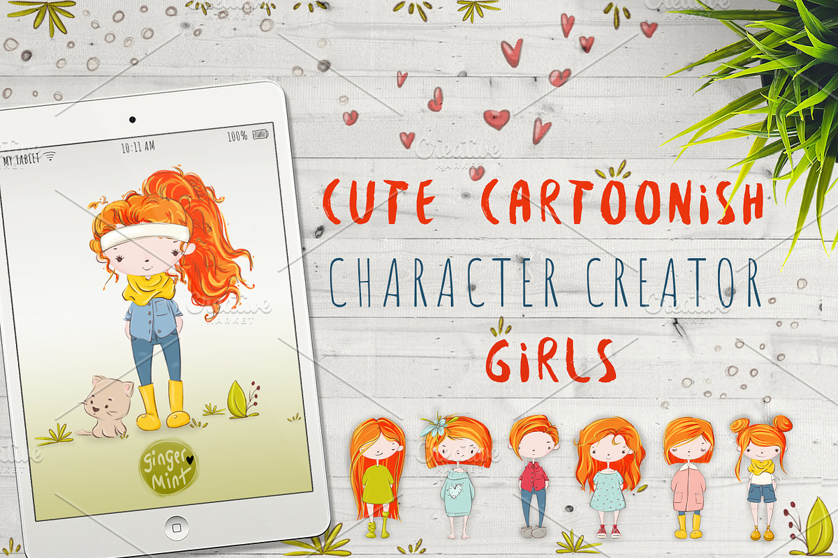 Cute Girls Character Creator, a Person Illustration by Kitiri Space
