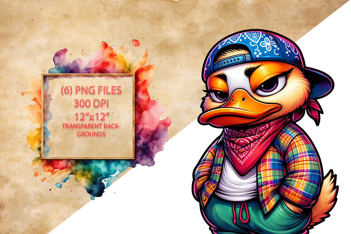 Cholo Duck Clipart Set, an Animal Illustration by DoubleTwists