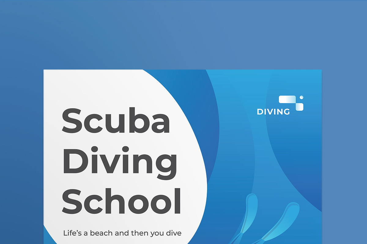 Diving School Print Pack, a Poster Template by TemplatesNow!