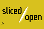 Sliced Open, a Sans Serif Font by ArtyType