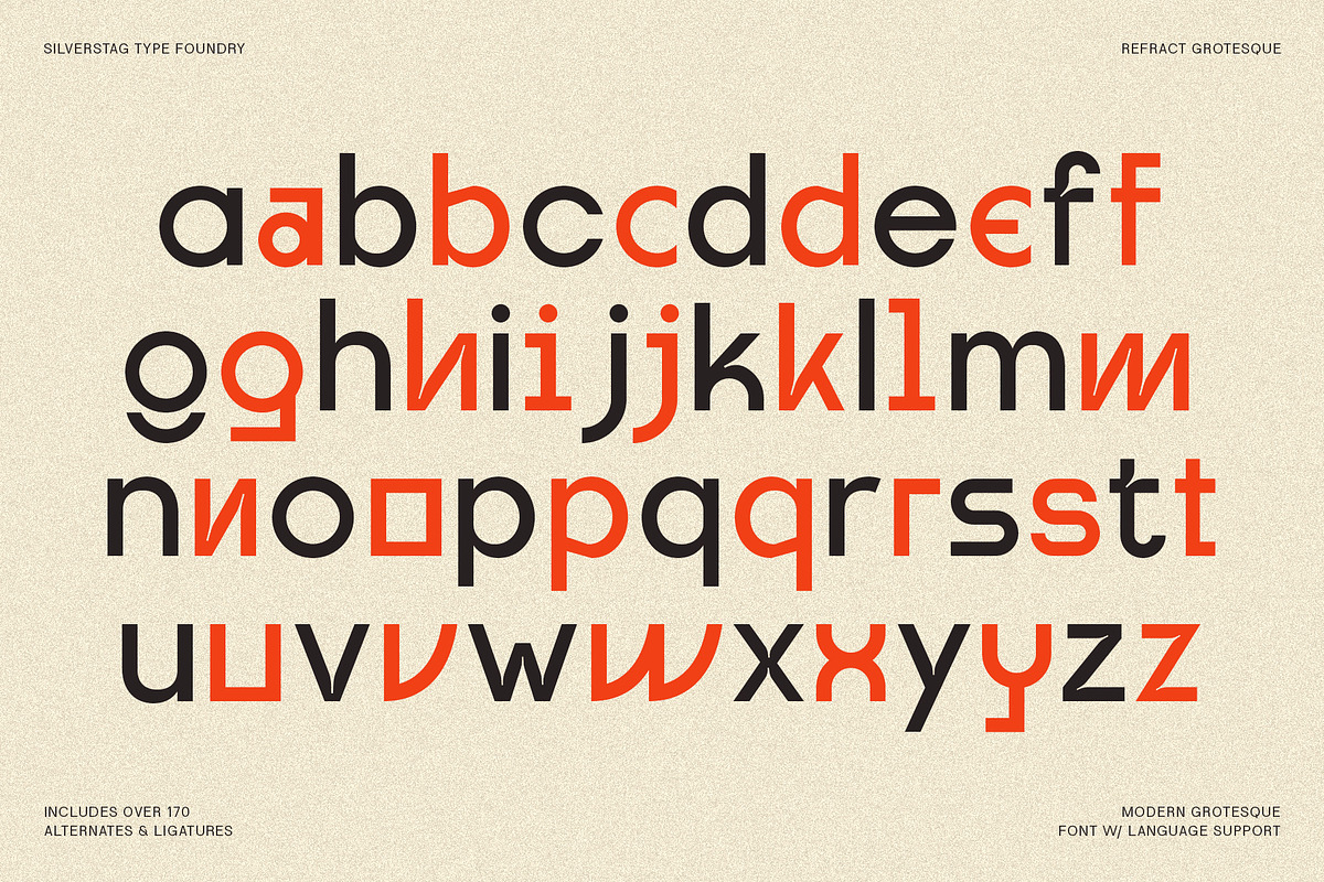 Refract - A Modern Grotesque Font, a Sans Serif Font by SilverStag Type ...